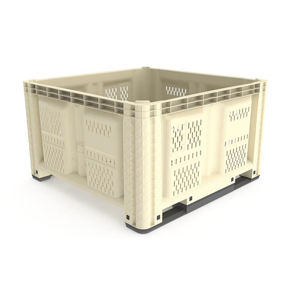 48x48x28 Vented Bulk Bin – Durable, Food-Grade, Stackable Container ...
