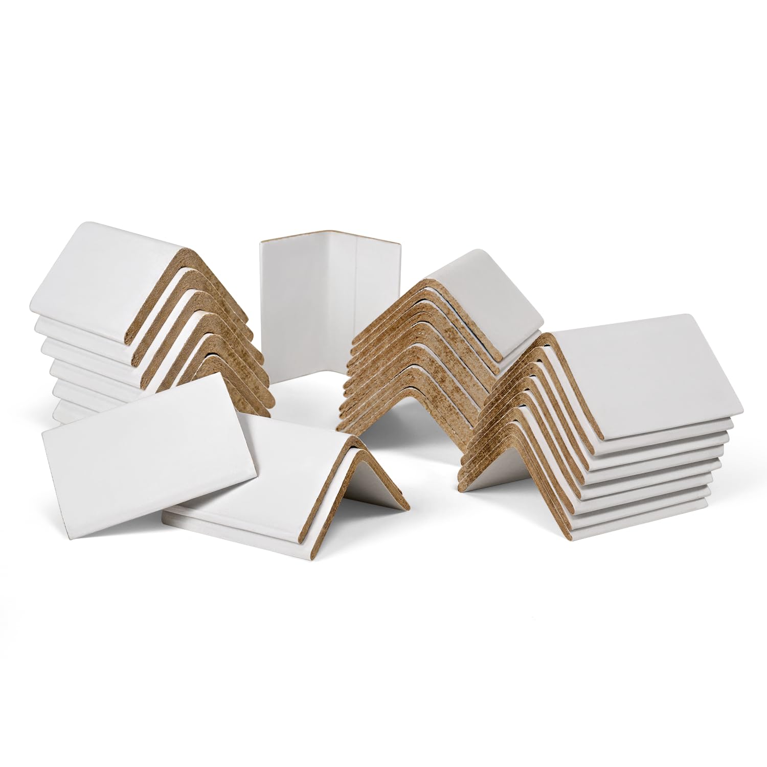 Strapping Edge Protectors, 2"W x 2"D x 3”L, White, 50/Pack – Pallets & Bins