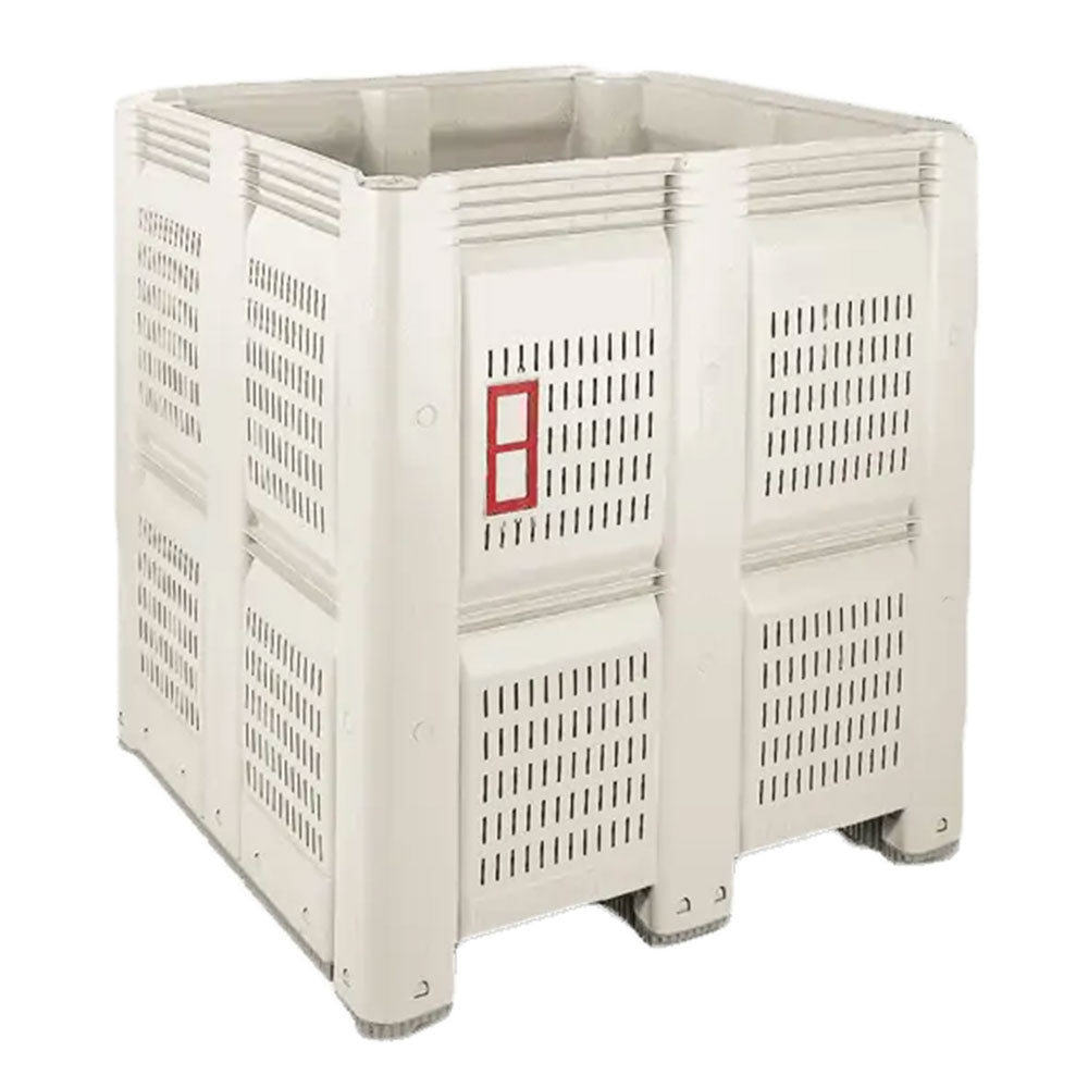 48x48x53 Vented Agricultural Bulk Bin – MacroBin 48FV – Pallets & Bins